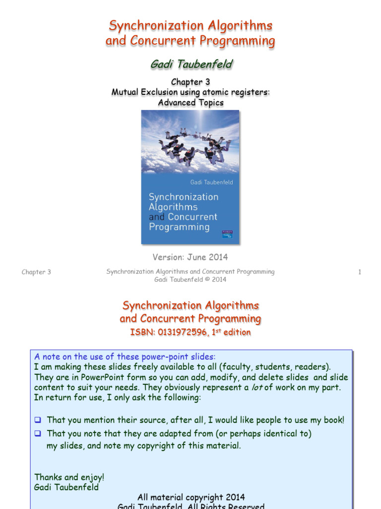 Chapter3 Mutex AdvancedTopics | PDF | Concurrent Computing | Computer Programming