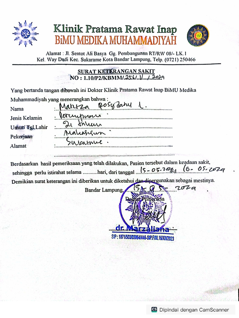 Surat Keterangan Dokter | PDF