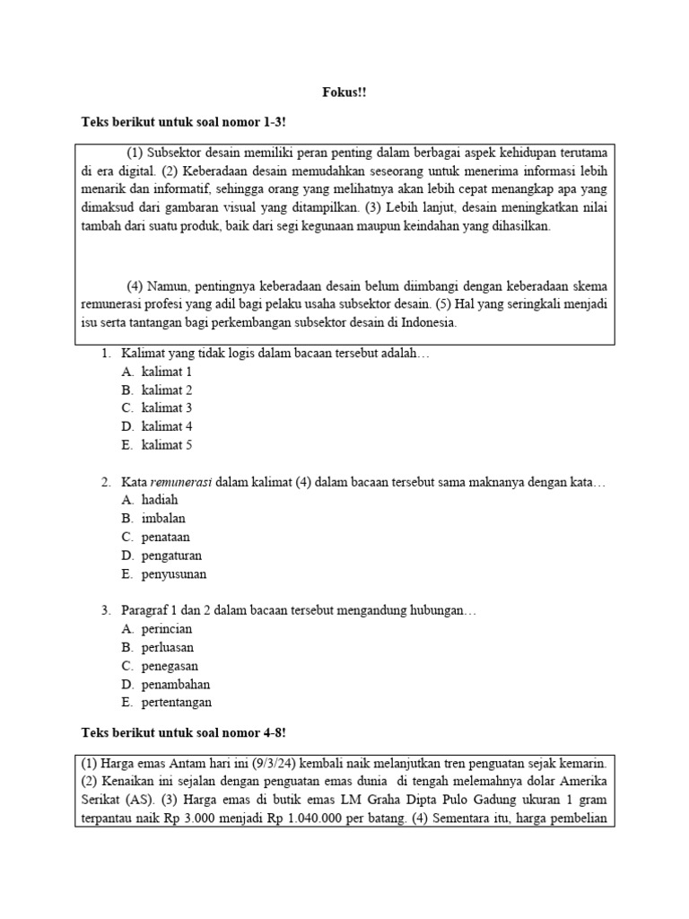 Soal Utbk | PDF