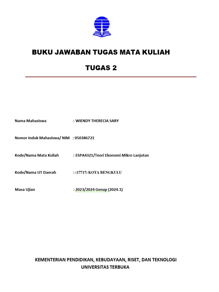 BJT TUGAS 2 Teori Ekonomi Mikro Lanjutan Windi | PDF