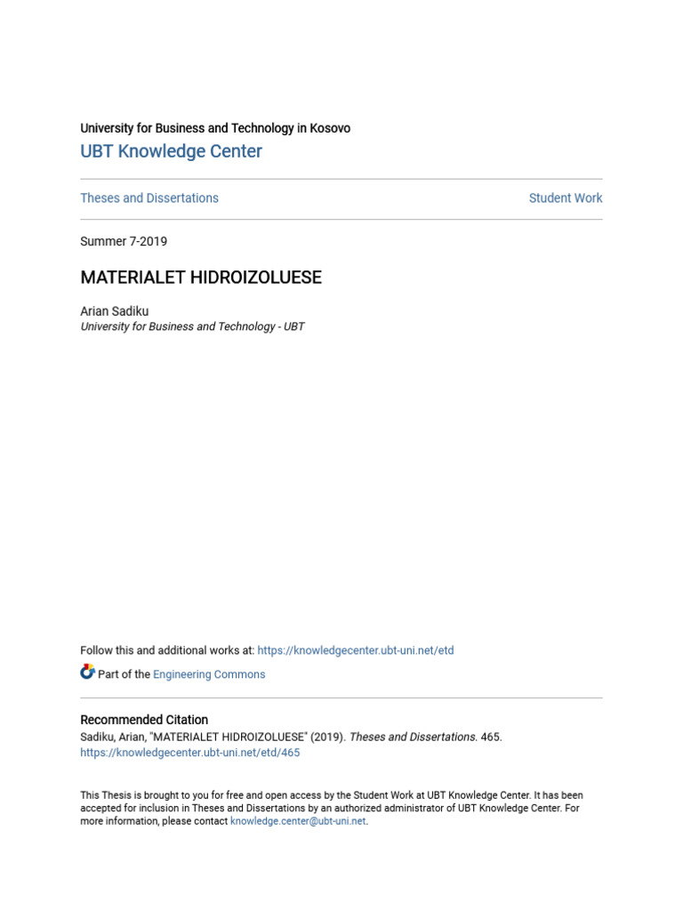 Materialet Hidroizoluese | PDF