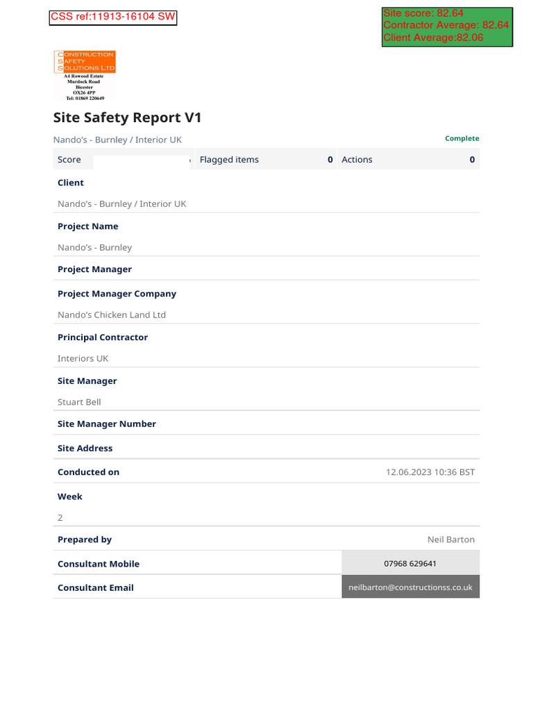 (CSS) Safety Report UK 12-06-2023 | PDF | Personal Protective Equipment ...