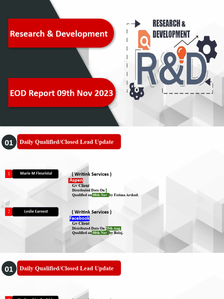 Research and Development | PDF