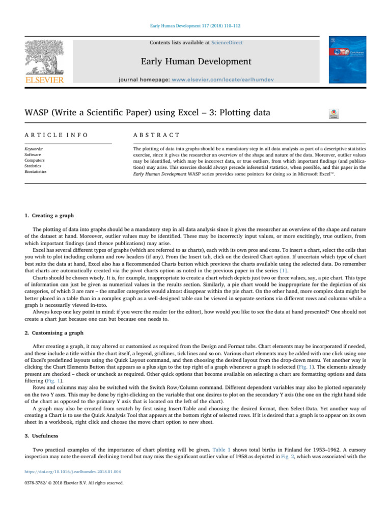 WASP Using Excel - 3 Plotting Data | PDF | Chart | Microsoft Excel