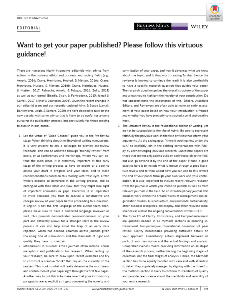 Want To Get Your Paper Published | PDF | Cognition