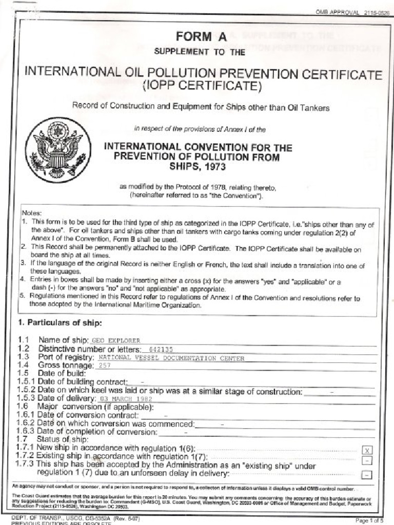 GX IOPP Form A - 1-6 | PDF