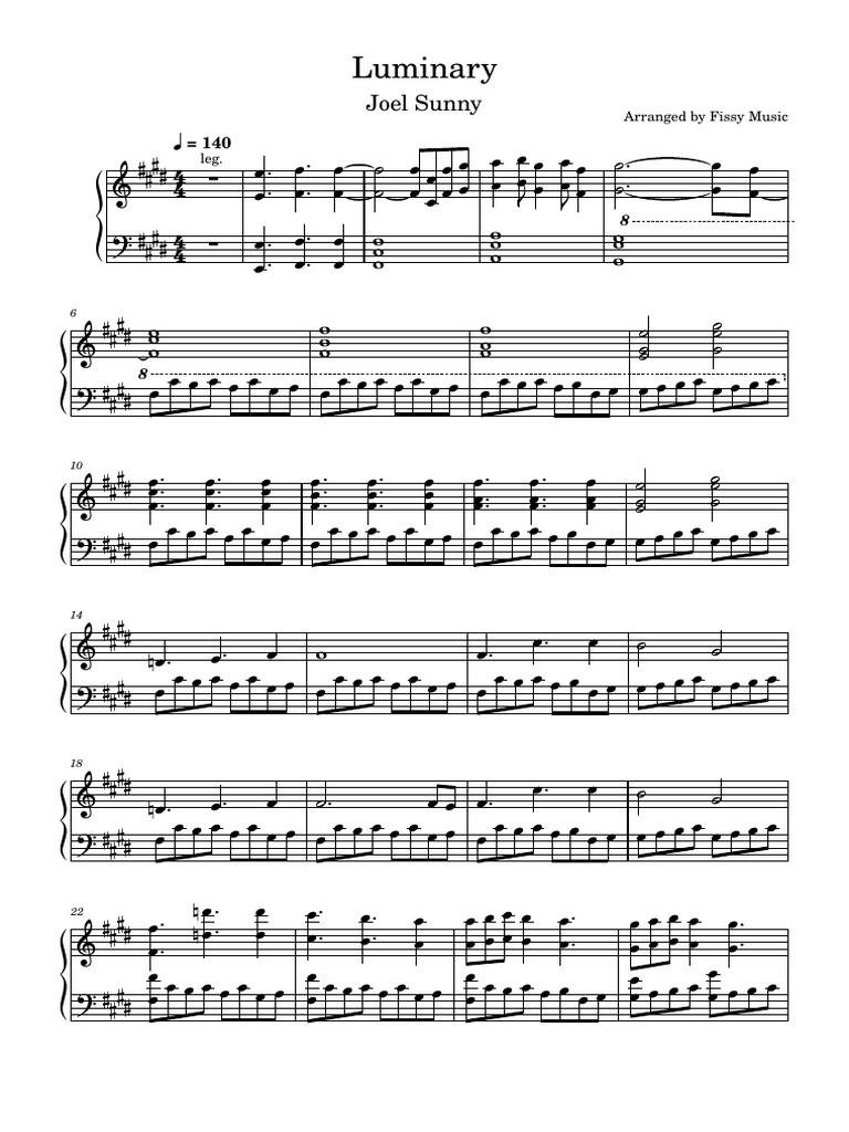 Luminary Sheet Music by Joel Sunny | PDF