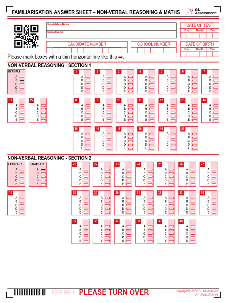 Non-Verbal Reasoning & Maths_Answer Sheet | PDF | Litre | Probability ...