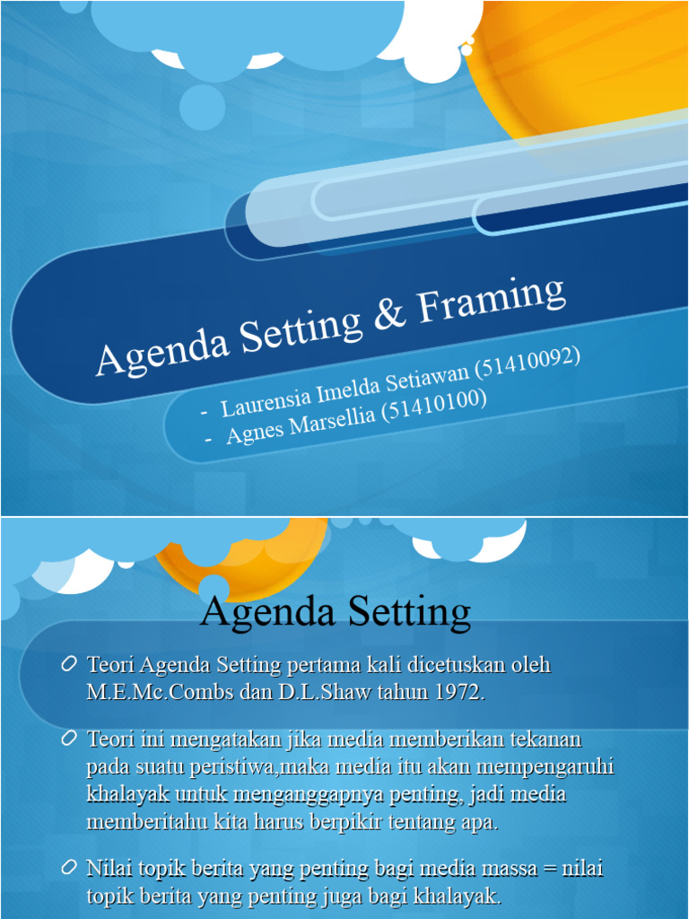 Teori Agenda Setting dan Framing Media | PDF | Karier & Perkembangan ...