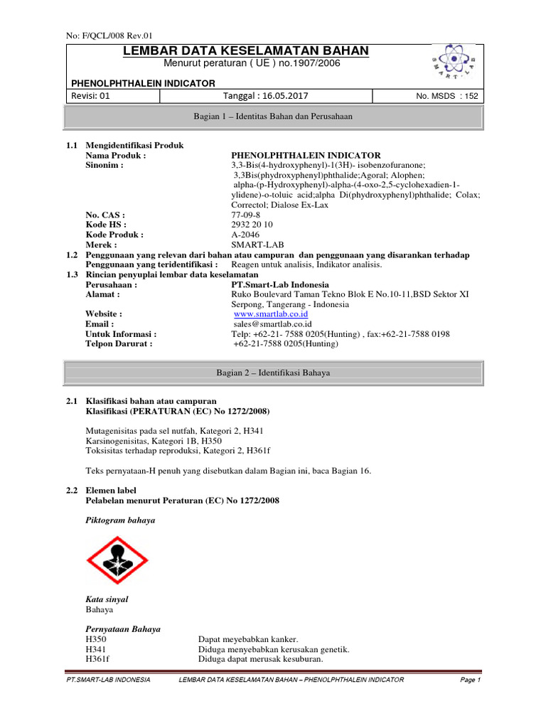 MSDS Asidi Alkali Lengkap | PDF