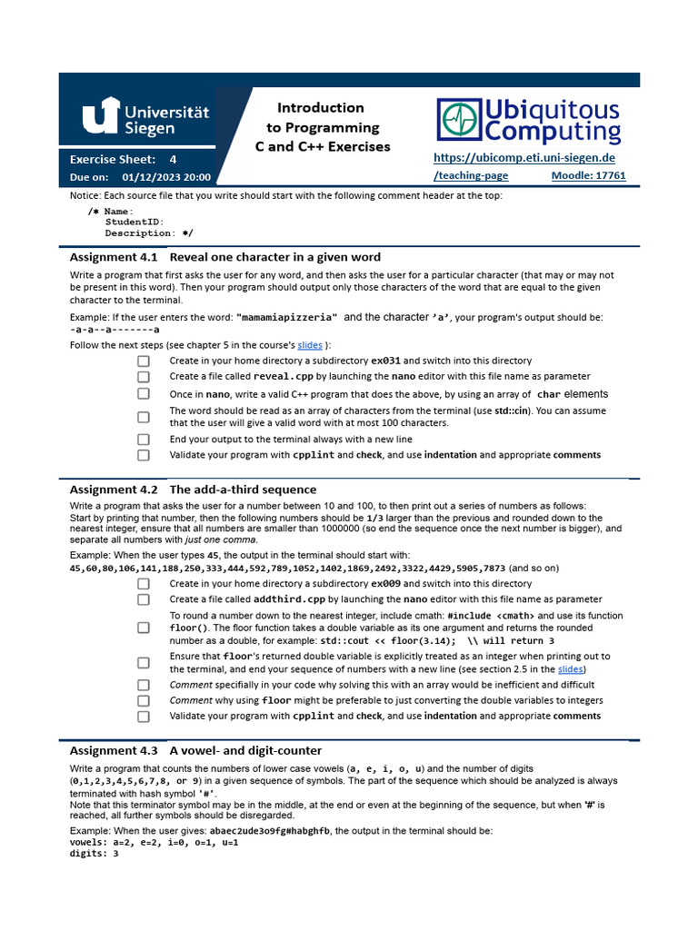 I2P - Exercises - Assign04 | PDF | Parameter (Computer Programming) | C++