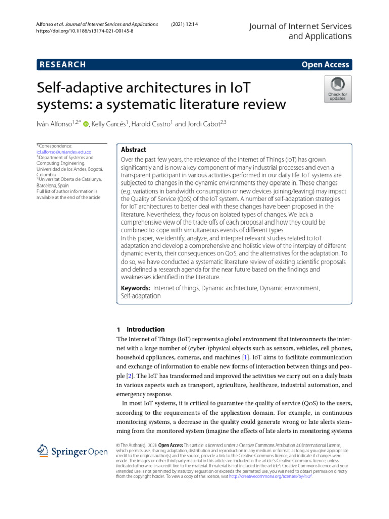 Self-Adaptive Identity and Access Management System For IoT Cloud-Edge Computing | PDF ...