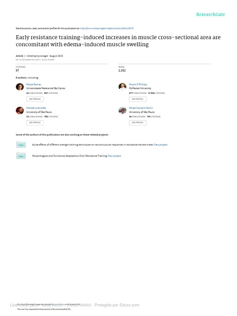 Early Resistance Training-Induced Increases in Muscle Cross-Sectional ...