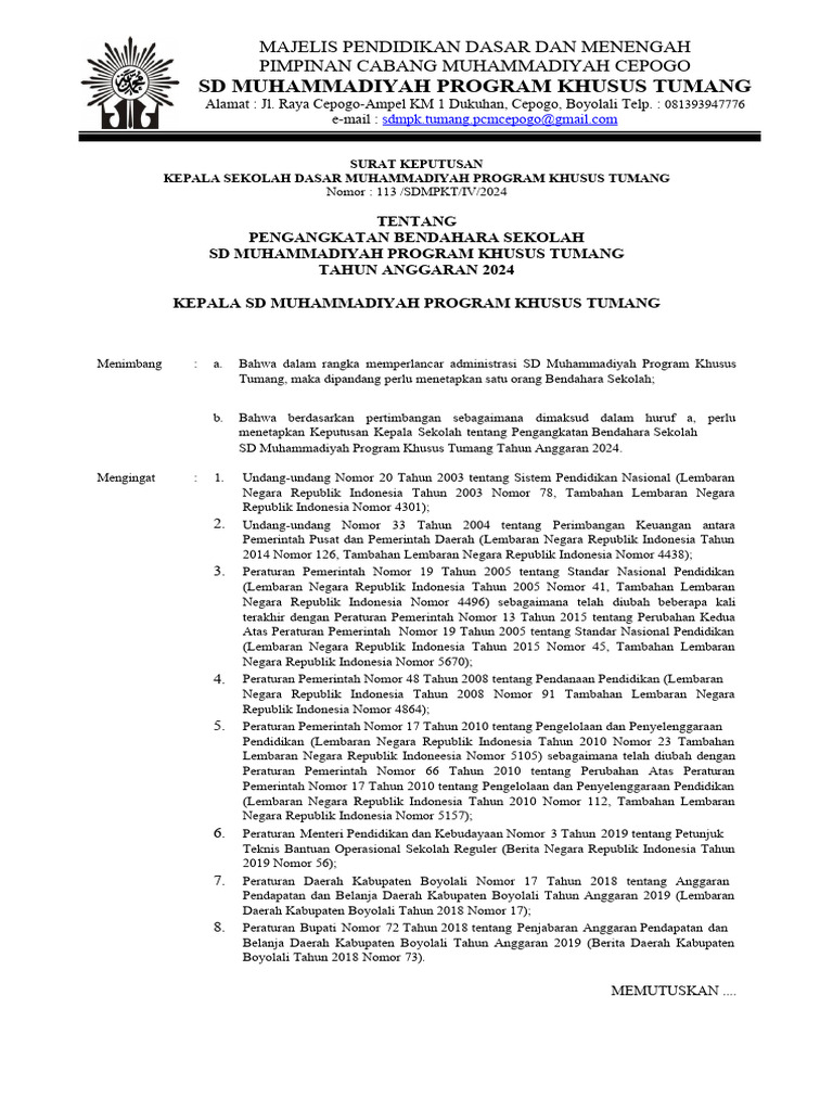 SK Tim BOS 2019 PK TUMANG | PDF