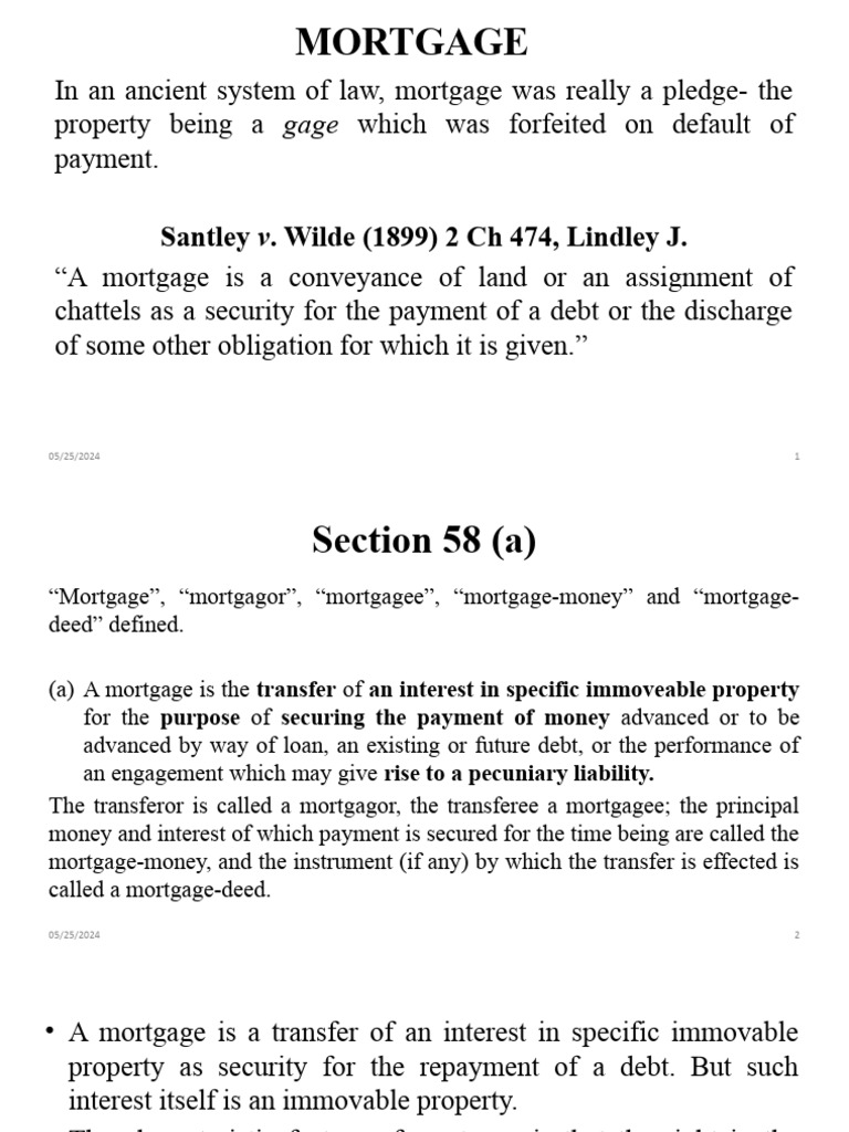 Mortgage | PDF | Mortgage Law | Foreclosure