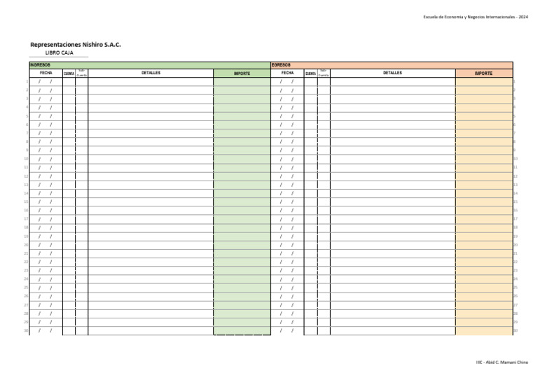 Modelo de Libro CAJA | PDF