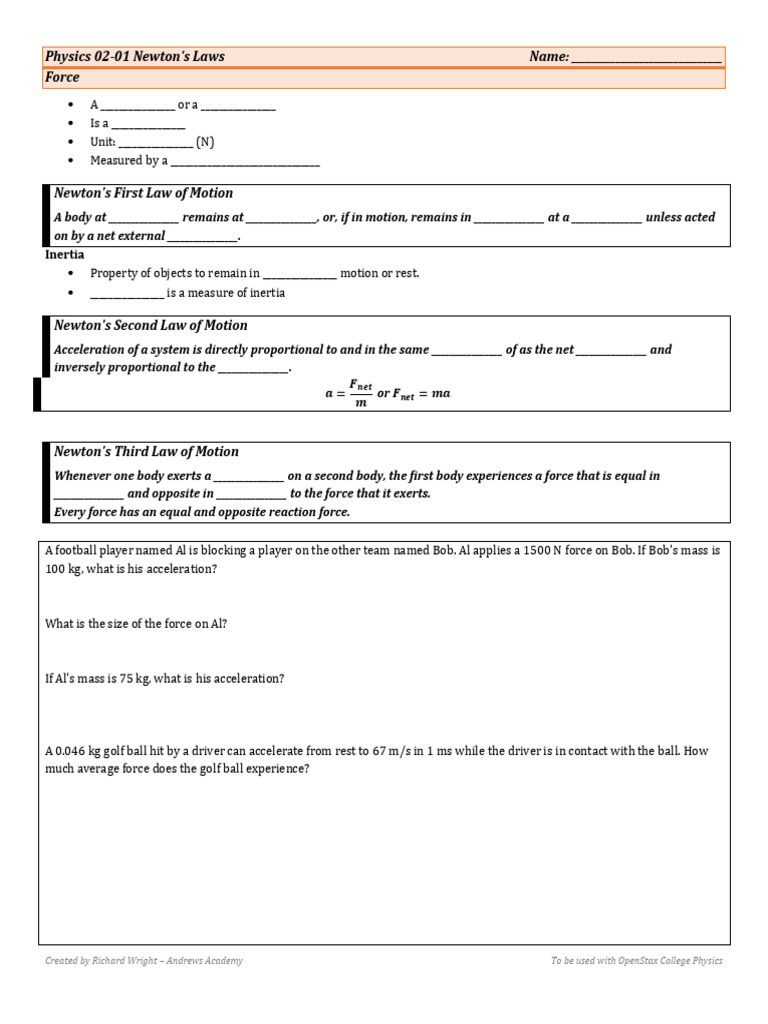 Physics Unit 02 Notes | PDF | Force | Orbit