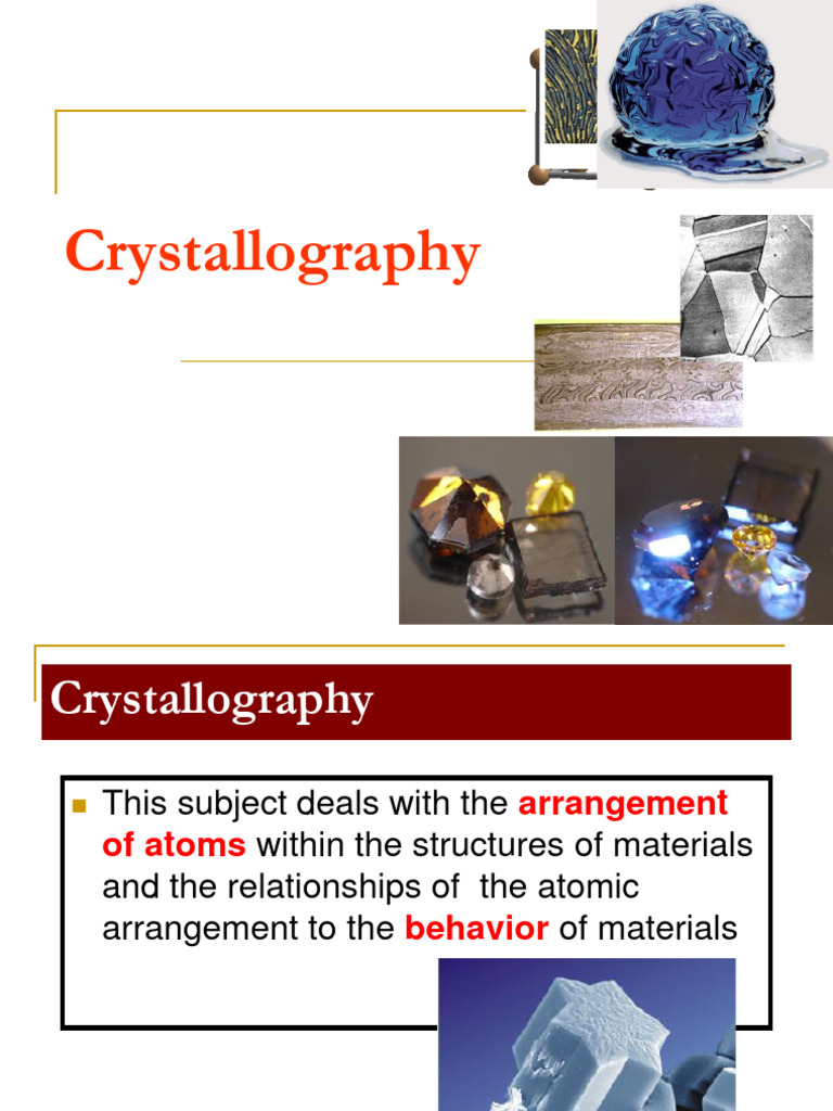 Crystalline And Amorphous Structures Pdf Crystal Structure Crystal