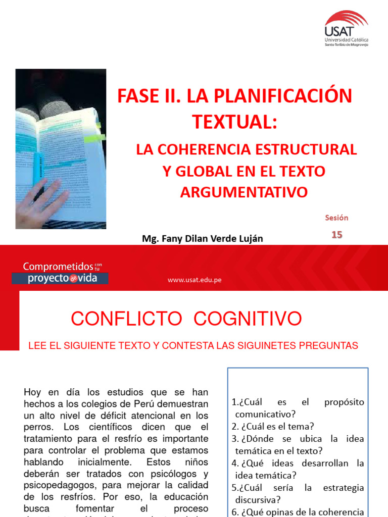 Sesión 15 - Coherencia Estructural y Global en El Texto Argumentativo ...