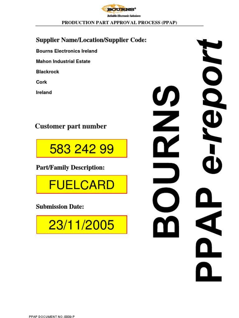 PPAP Sample Documents | PDF | Business Process | Economic Sectors