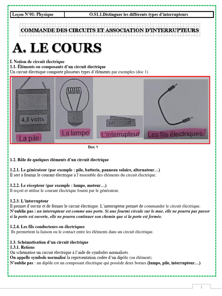 Fascicule de Sciences Physiques 6ème 1er Trimestre | PDF | Tension électrique | Solvant