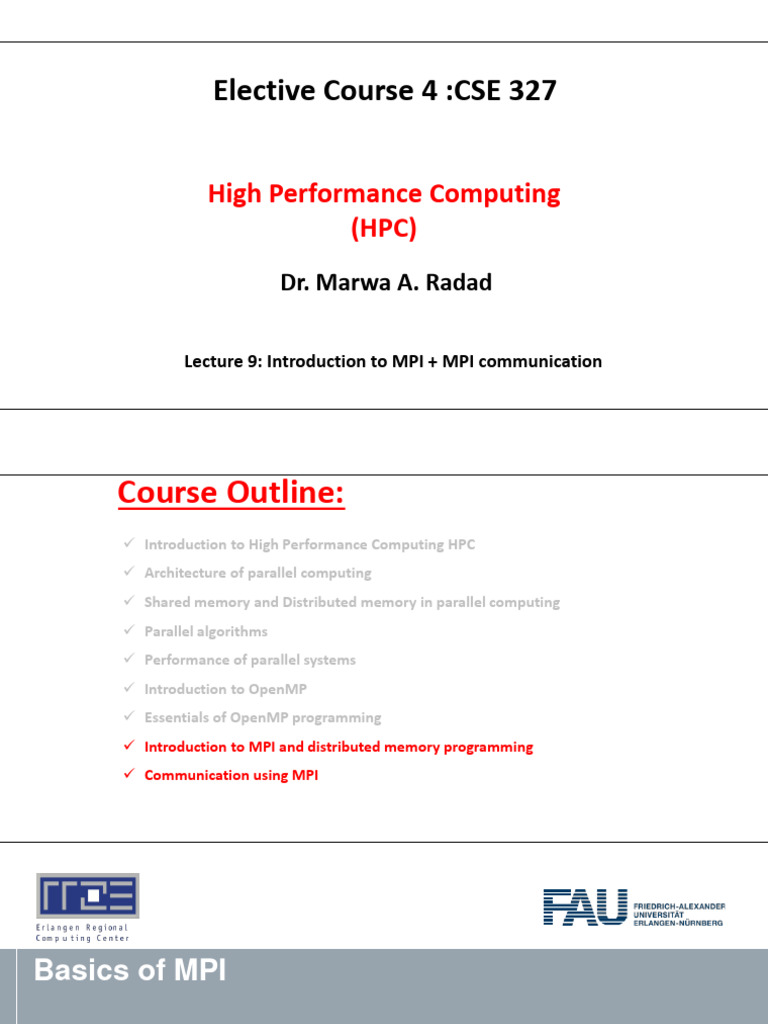 Lec 9 Dr Marwa Abbas | PDF | Message Passing Interface | Process (Computing)