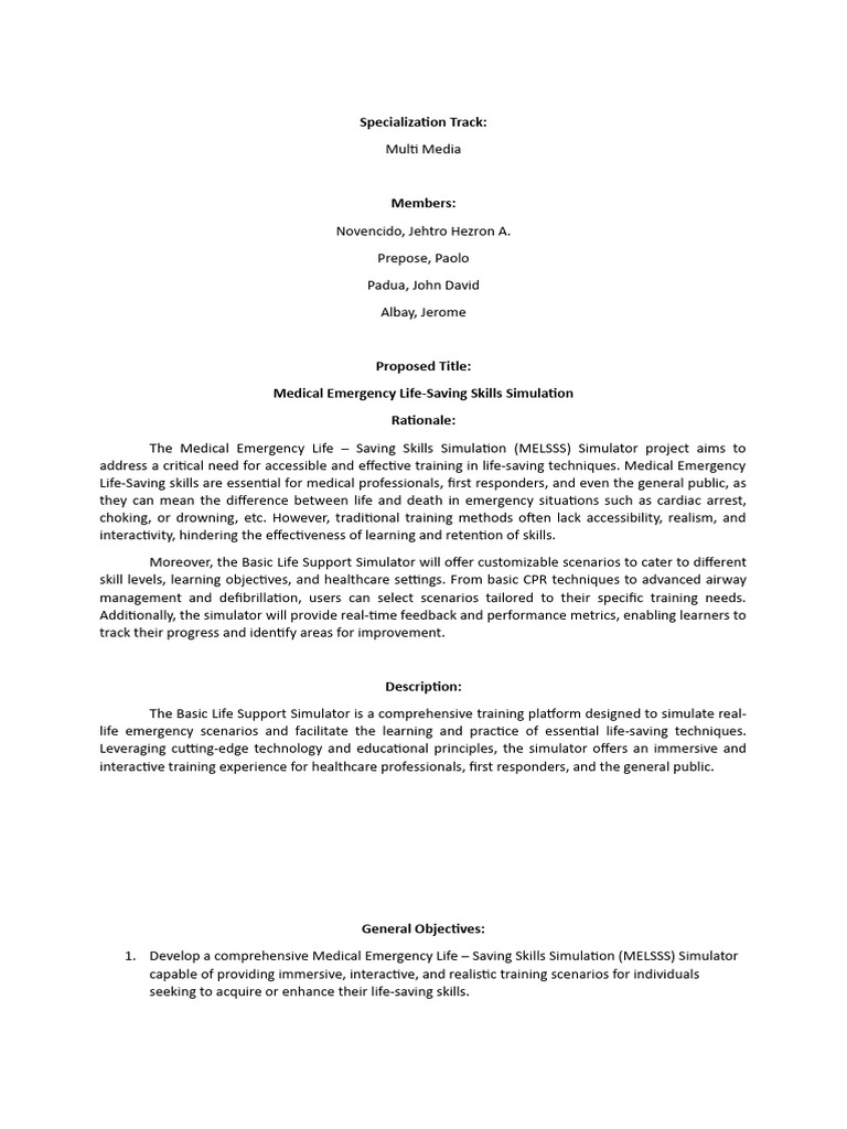 Basic Life Support Simulator | PDF | Simulation