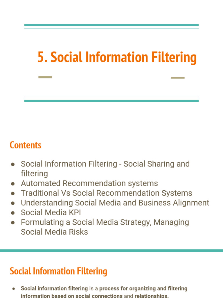 Social Information Filtering | PDF | Popular Culture & Media Studies | Social Media
