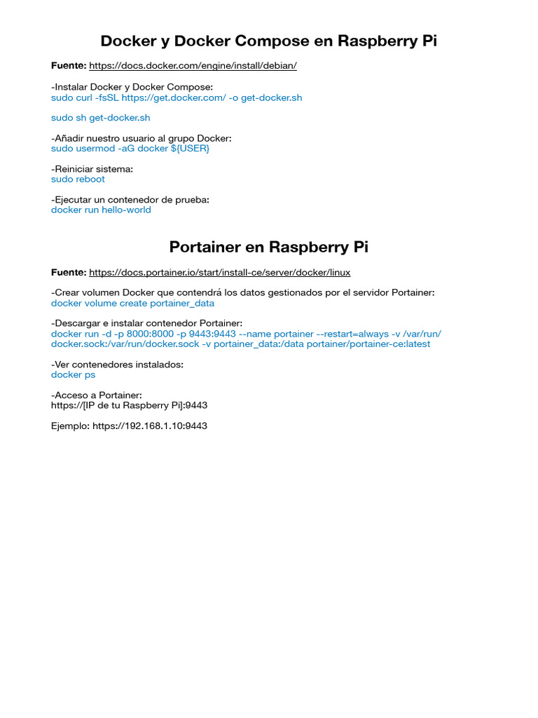 Docker y Portainer en RPi | PDF | Computadoras