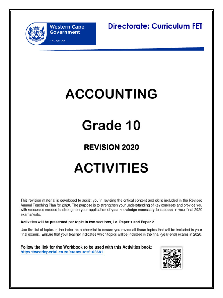 2020 GR 10 Revision Activities Final ENGe | PDF | Debits And Credits ...