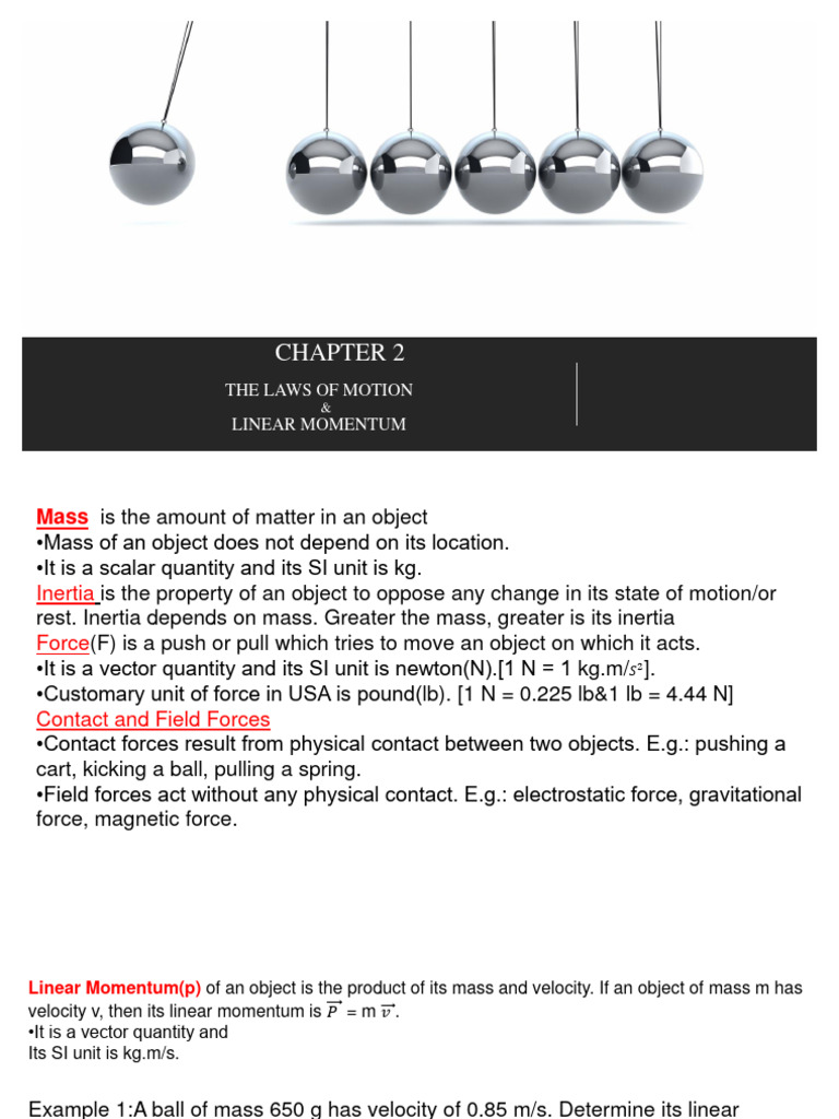 Physics Mechanics CHAPTER 2 | Download Free PDF | Force | Weight