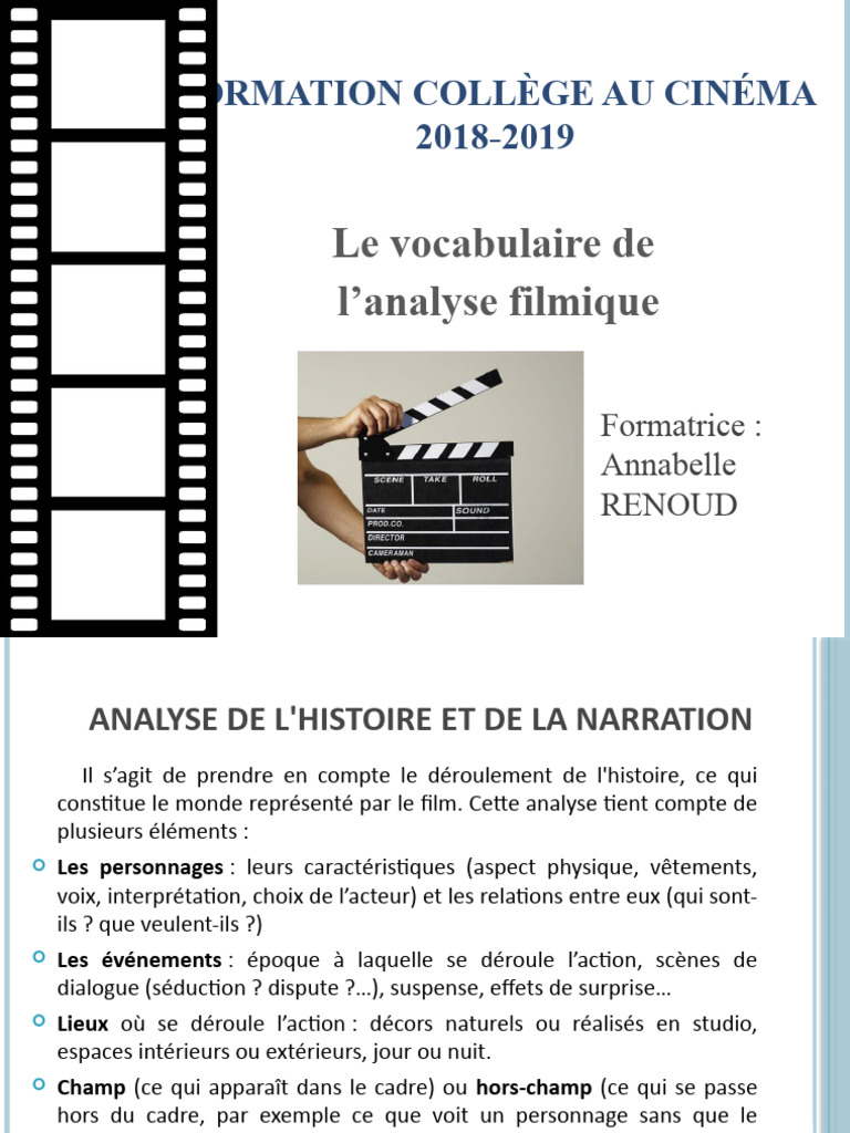 Vocabulaire Analyse Filmique 3ème 4ème | PDF | Cinématographie ...