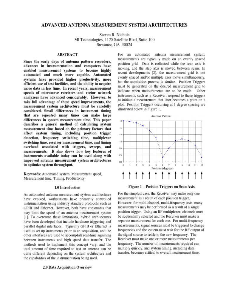 Advanced Antenna Measurement System Architectures | PDF ...
