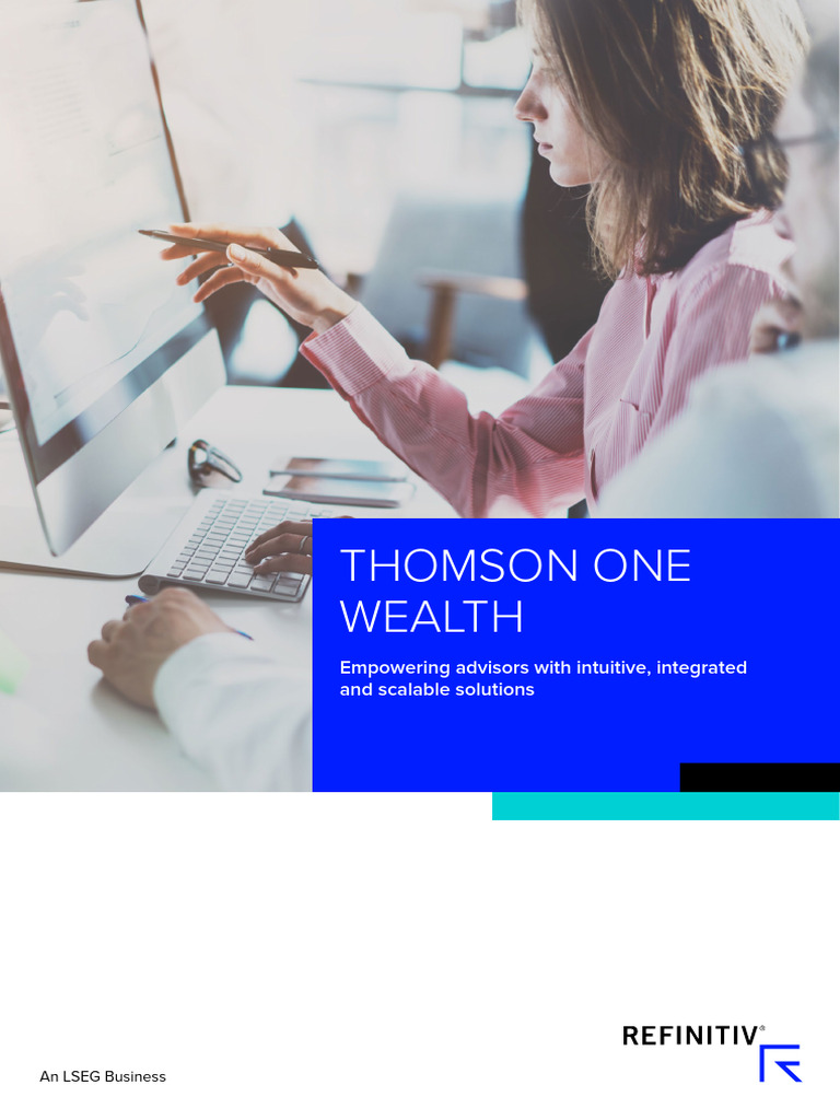 Thomson One Wealth Solutions Brochure | PDF | News | Market (Economics)