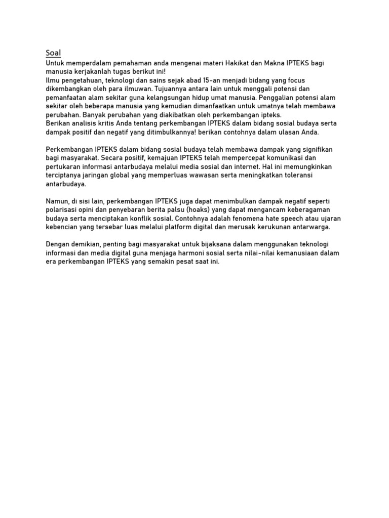 Untuk Memperdalam Pemahaman Anda Mengenai Materi Hakikat Dan Makna ...