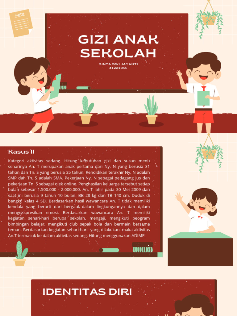 Studi Kasus Gizi Anak Sekolah Revisi | PDF