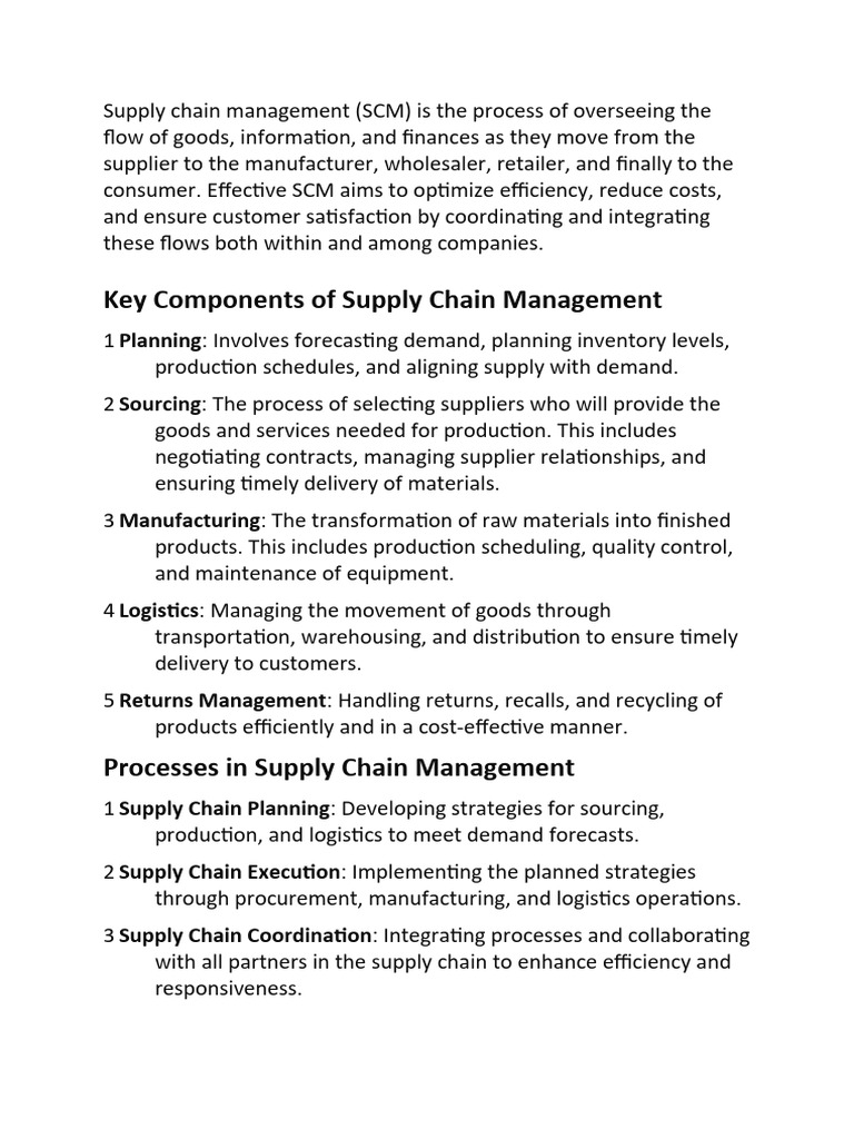 Supply Chain Management | PDF | Supply Chain Management | Supply Chain