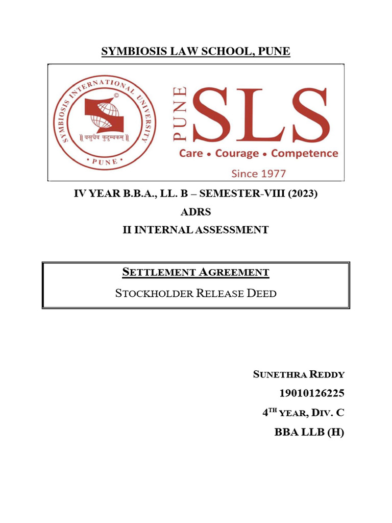 Sunethra Reddy - ADR - 2nd | PDF | Arbitration | Mediation