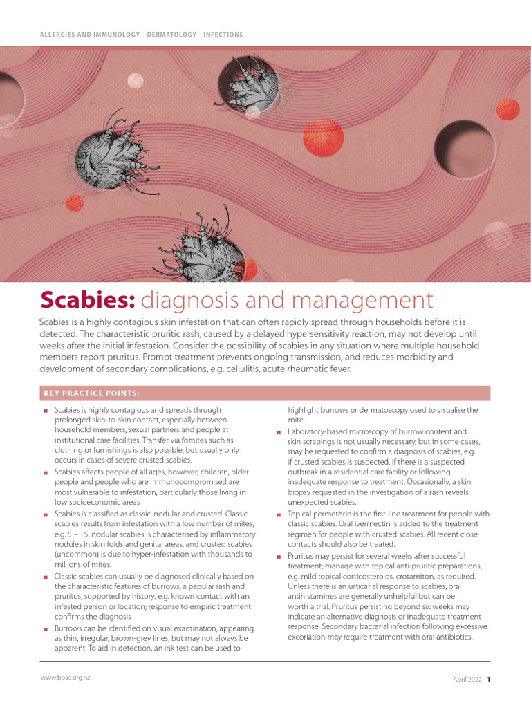 Scabies Treatment | PDF | Cutaneous Conditions | Immunology