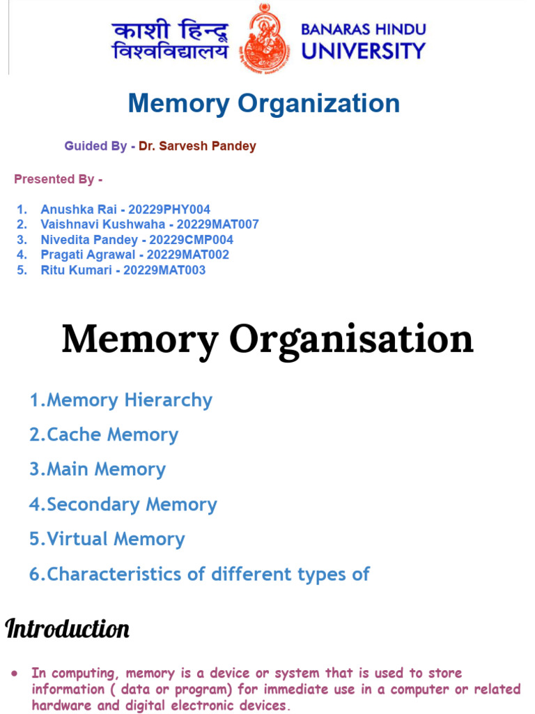 Memory Organization Assignment | PDF | Computer Data Storage | Random Access Memory