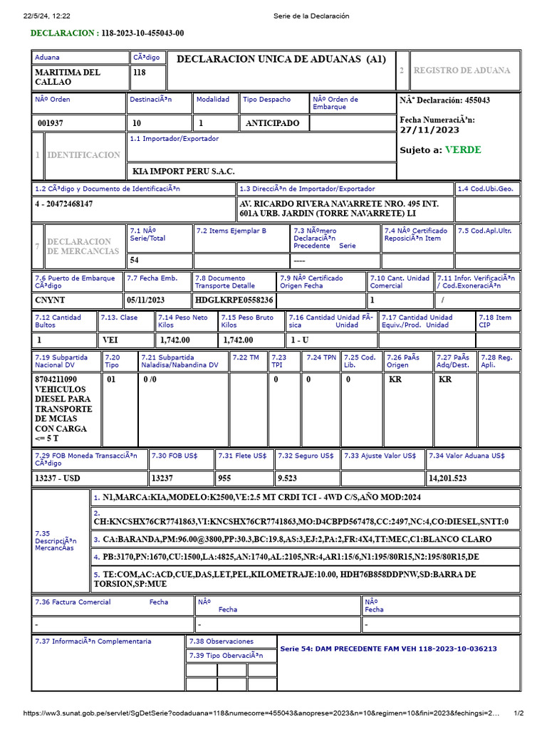 Serie de la Declaración | PDF