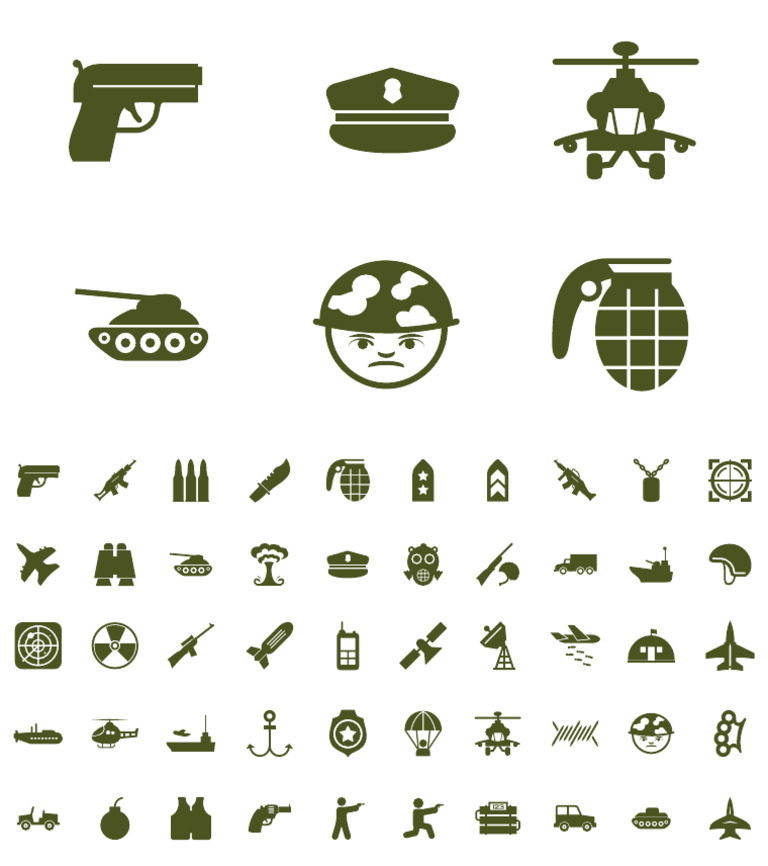 Military Icon Pack by Discover Template | PDF