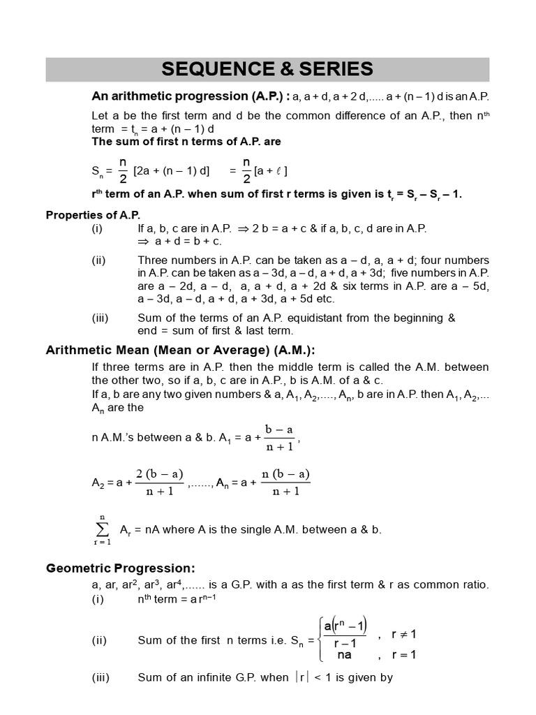 AP GP Formula | PDF | Mathematics | Mathematical Analysis