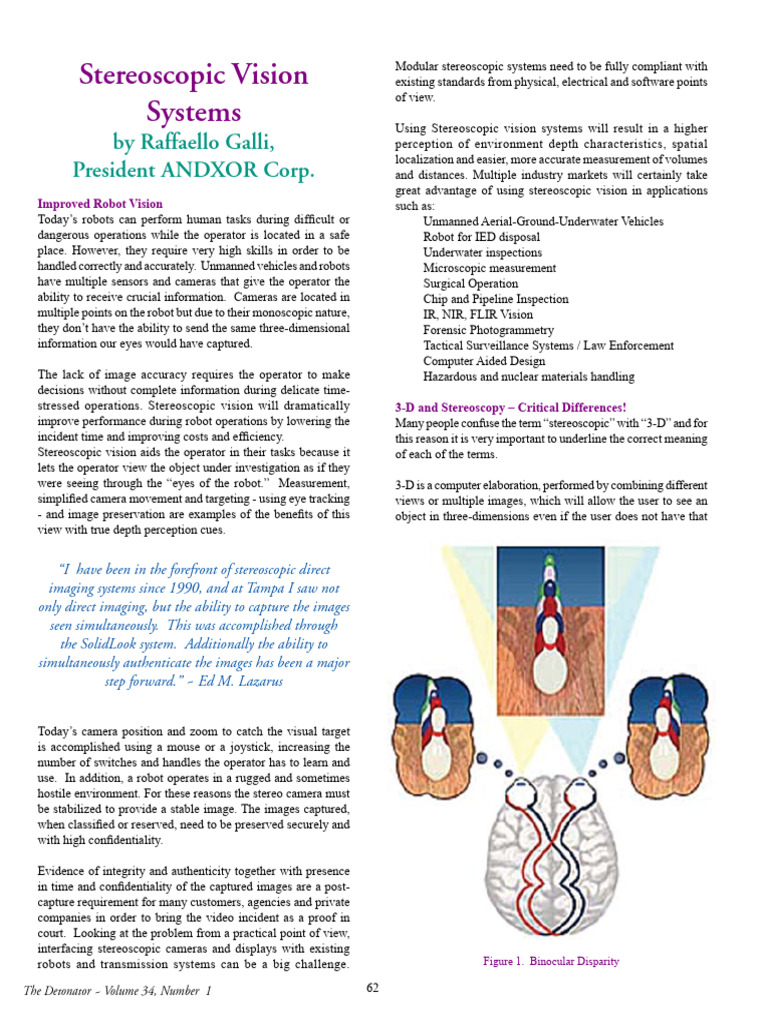 1.2007-2-Stereoscopic Vision - Galli | PDF | Stereoscopy | Vision