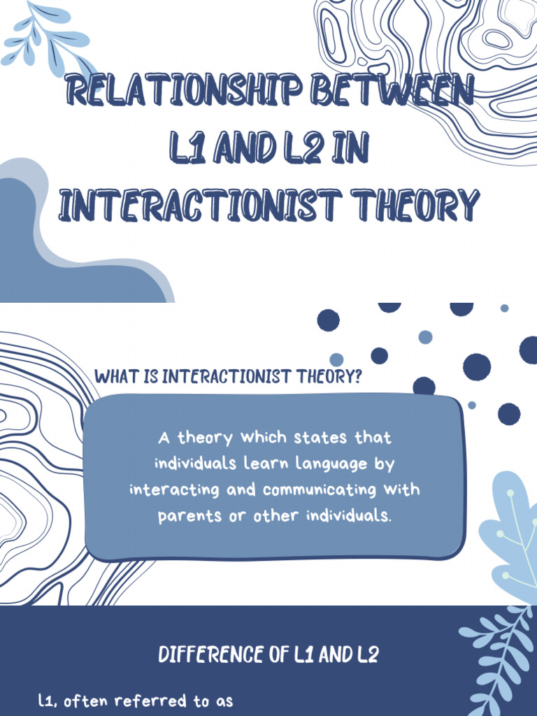 Relationship Between L1 and l2 in Interactionist Theory | PDF