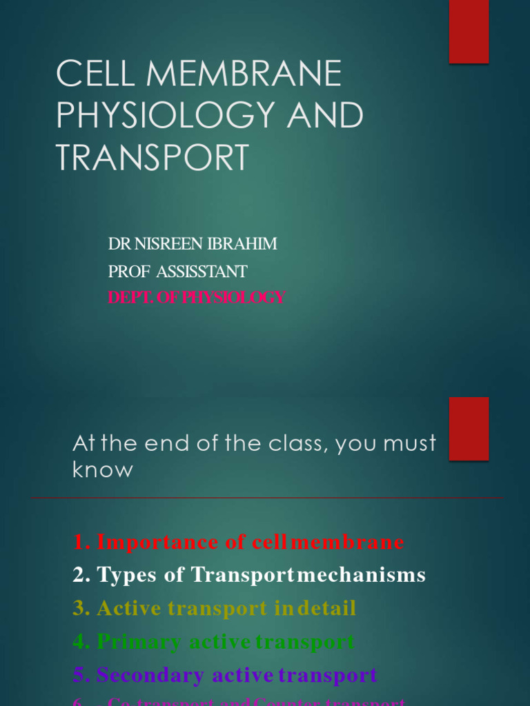 2.cell Membrane Physiology and Transport | PDF | Cell Membrane | Cell ...