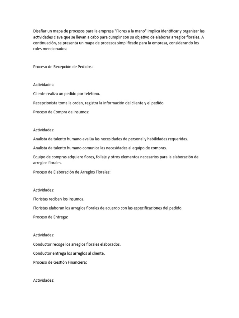 Diseñar un mapa de procesos para la empresa | PDF | Calidad (comercial ...