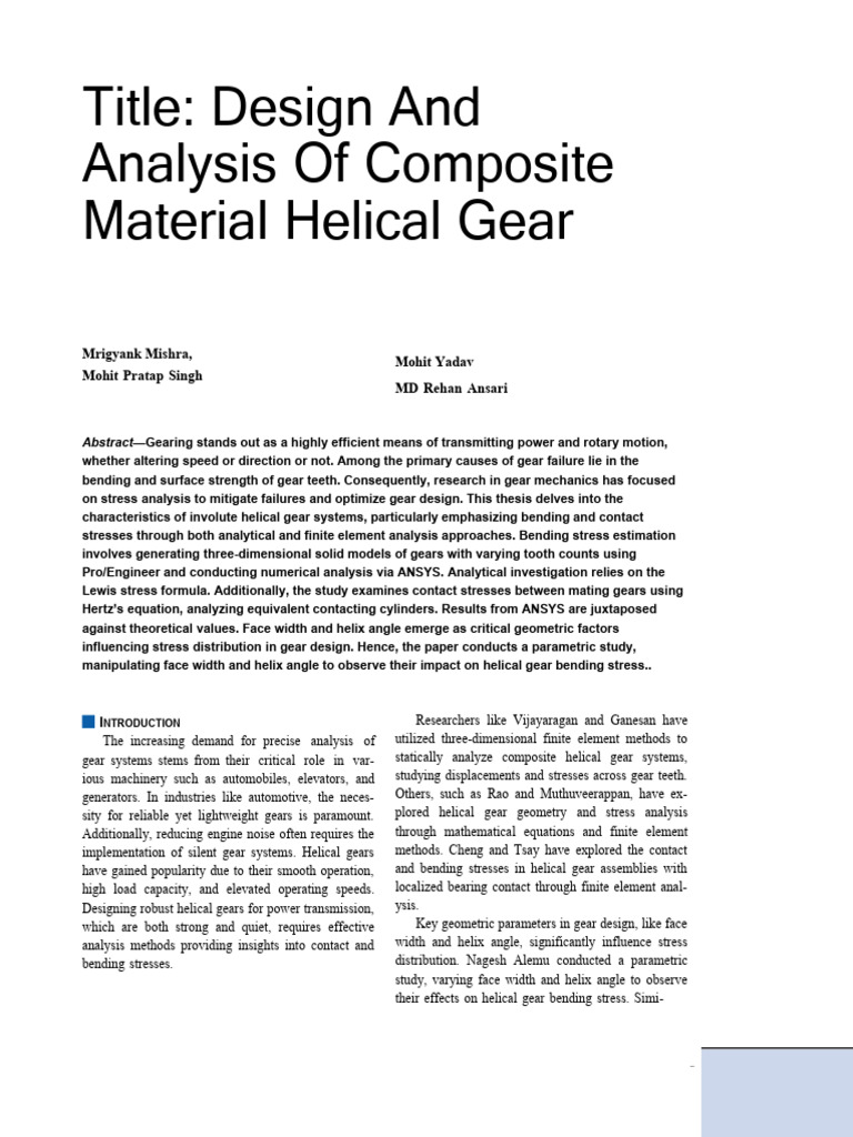 IEEE Consumer Electronics Magazine Template 1 | PDF | Gear | Finite ...