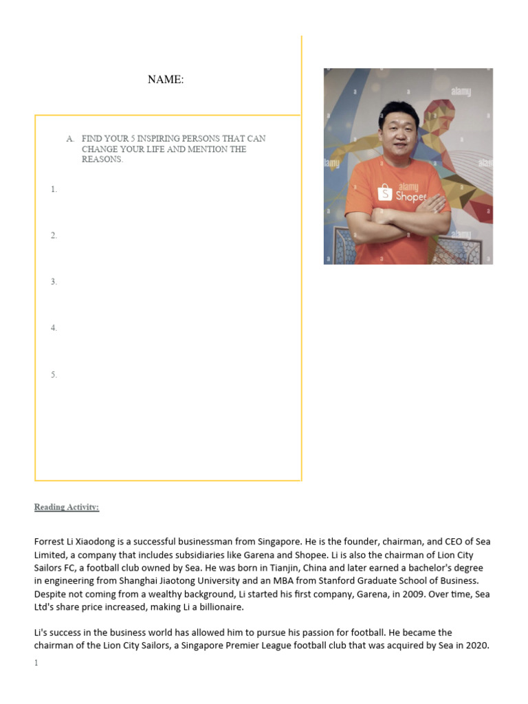 Worksheet Unit 2 | PDF | Entrepreneurship | Business
