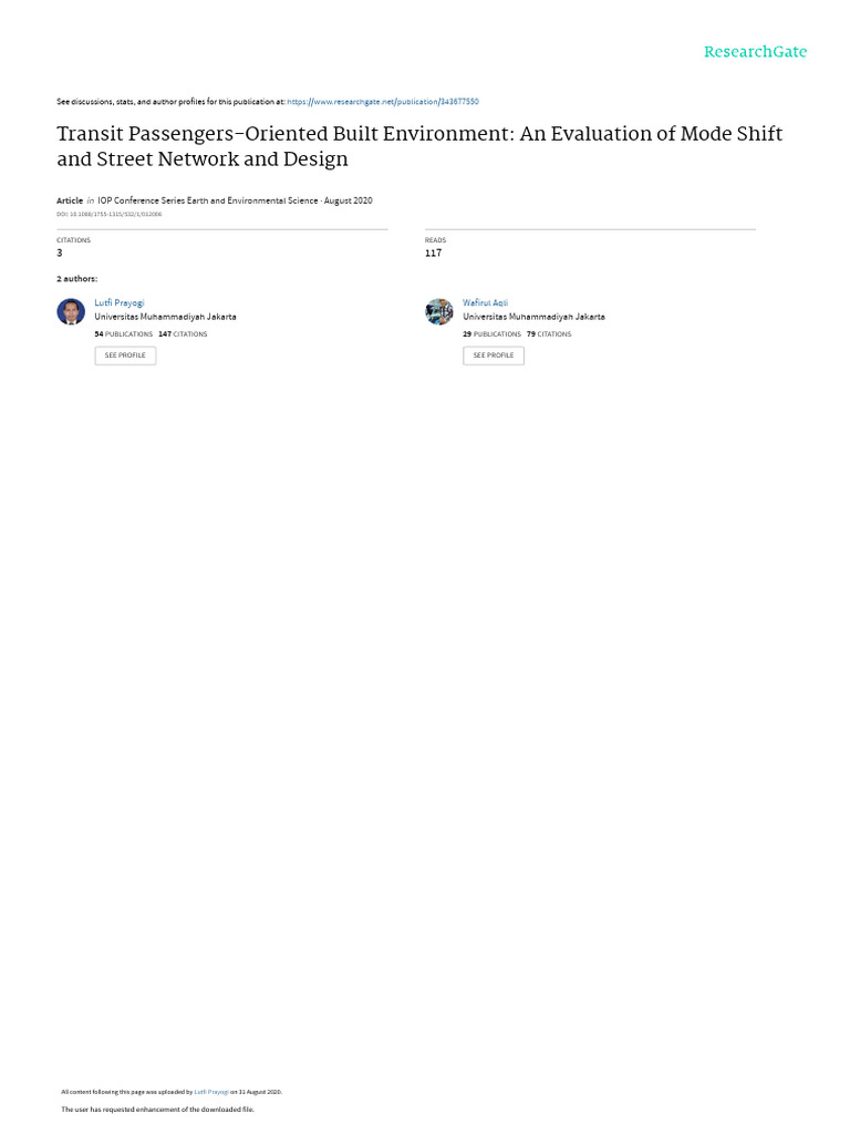 Evaluating Transit-Oriented Development | PDF | Public Transport | Space